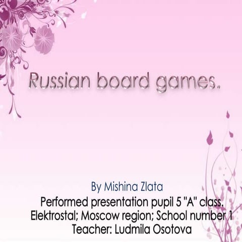 Russian board games | PPTX