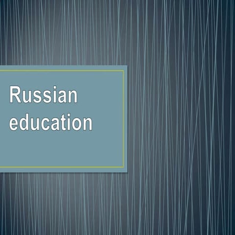 Russian education | PPT