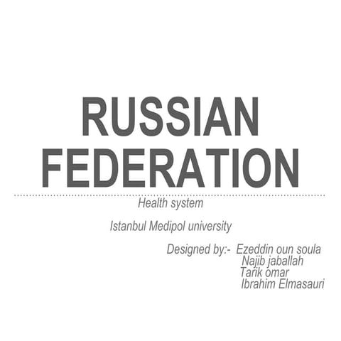 Russian federation health system | PPT