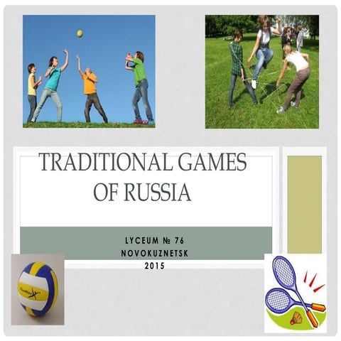 Russian games | PPTX | Badminton | Sports