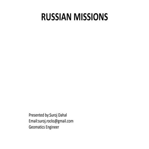 Russian missions satellite geodesy | PPT