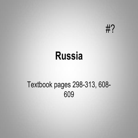 Russia Notes | PPT
