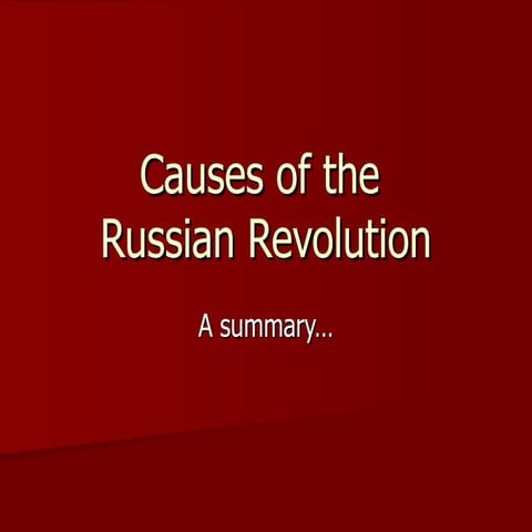 Russian Revolution (2009-2010) | PPT