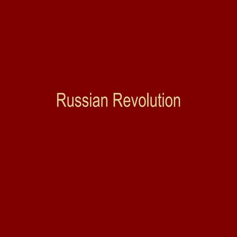 Russian Revolution | PPT