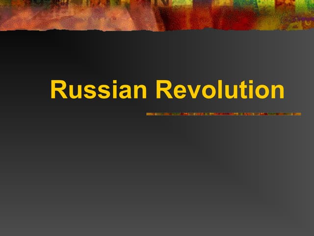 Russian revolution ppt | PPT