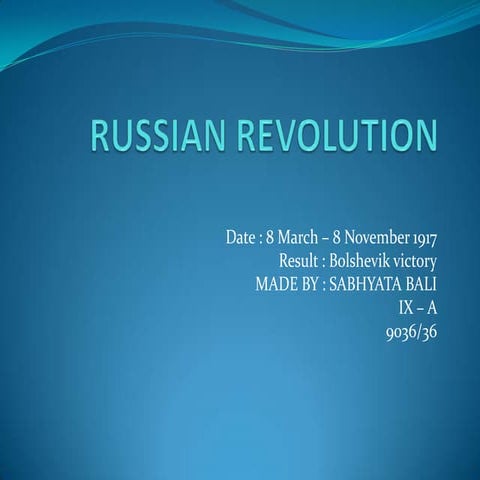 Russian revolution | PPTX