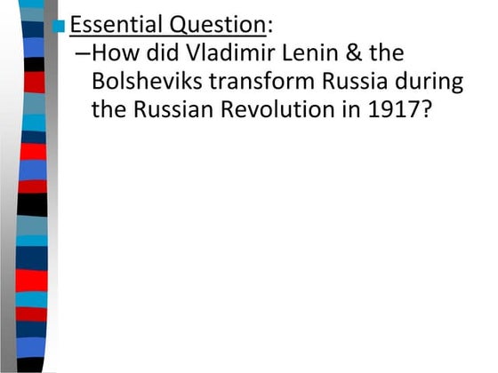The Russian Revolution, Class 9, History- lesson:2 cbse | PDF