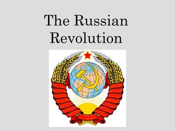 The Russian Revolution, Class 9, History- lesson:2 cbse | PDF