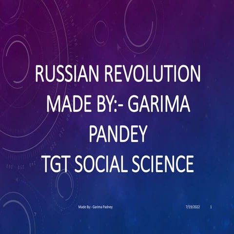 The_Russian_Revolution World war 1 start of communism | PPT
