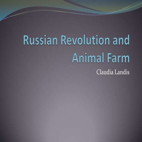 Russian revolution and animal farm | PPTX