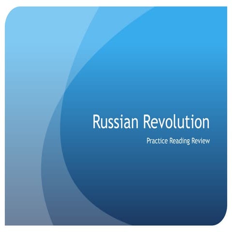 Russian revolution review | PPTX