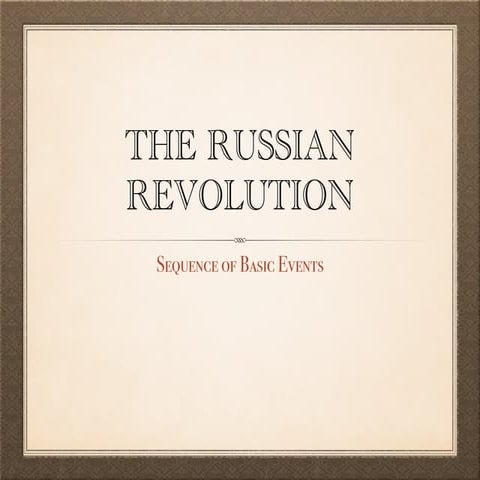 Russian revolution sequence | PPT