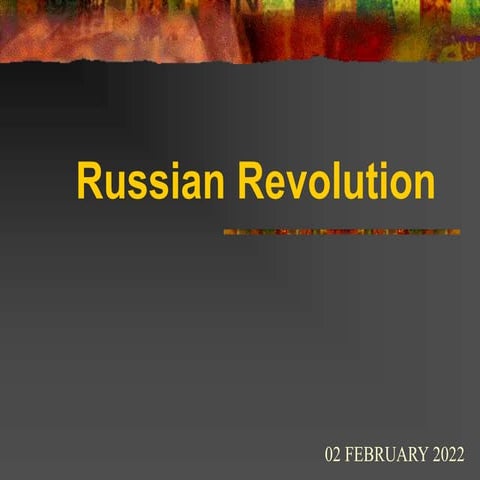 Russian Revolution slides | PPT