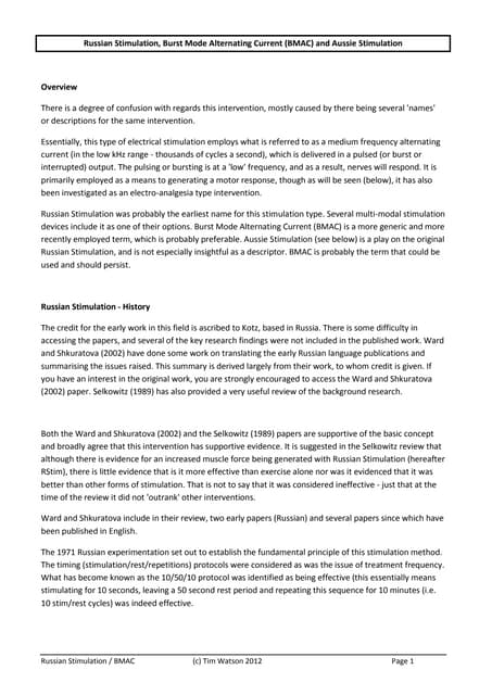 Russian current (Electrotherapy) | PPTX