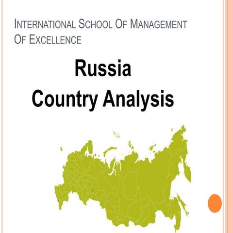 Country Analysis Of Russia | PPTX