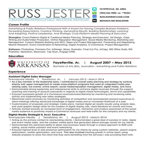Russ Jester's Resume | PDF