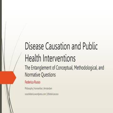 Disease causation and public health interventions | PPT