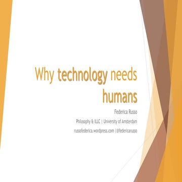 Why technology needs humans | PPT
