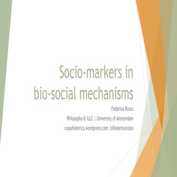 Socio-markers in bio-social mechanisms | PPTX