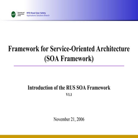 RUS SOA Framework Presentation to audience | PPT