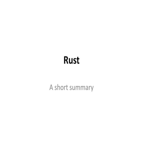 Rust | PPTX