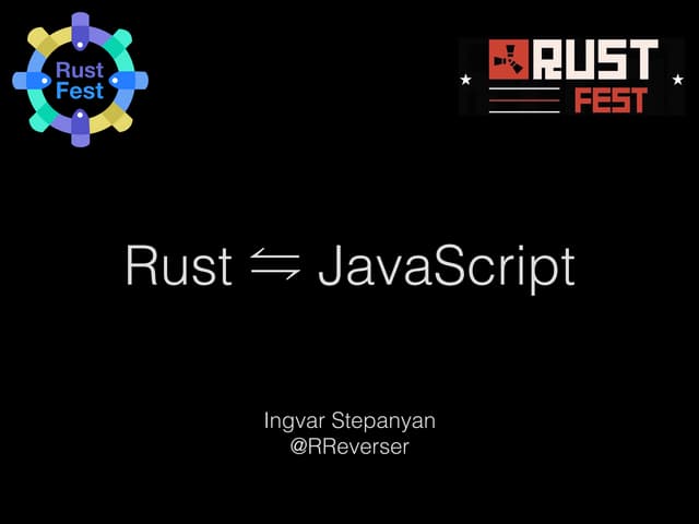 Rust ⇋ Javascript Ppt
