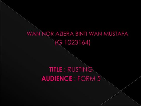 Rusting of iron expt and prevention | PPT