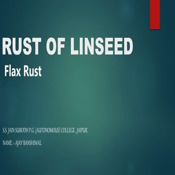 Rust of linseed | PPTX