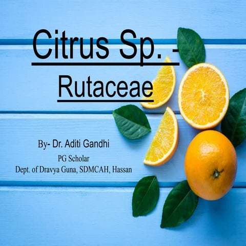 Rutaceae Family species | PPTX
