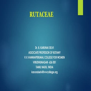 Rutaceae Family Description - Orange Family.pptx