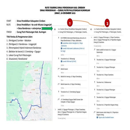 Rute_Touring Disdik Kab. Crb_20223 di sana merupakan Turing denah dengan ke indahan yg hakiki | PDF