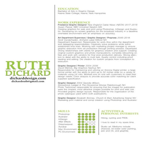 Ruth dichard resume | PDF