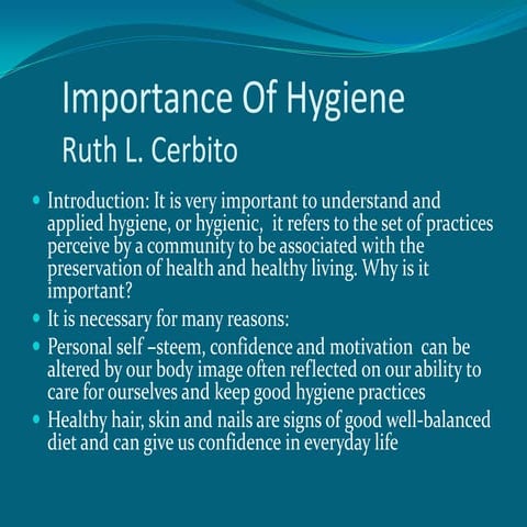 personal hygiene | PPT