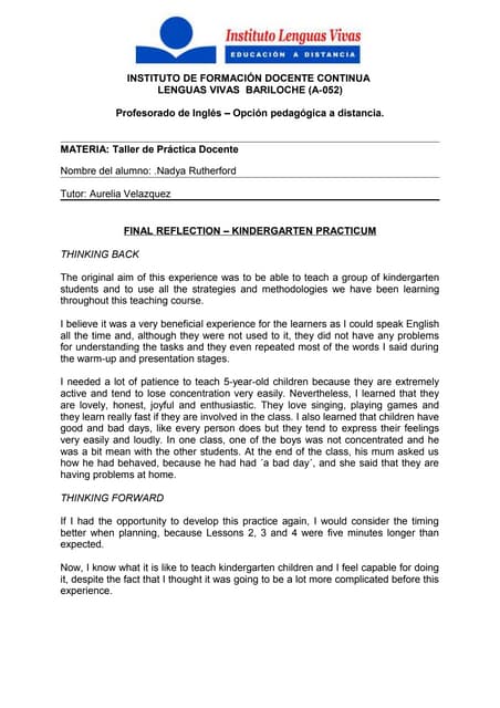 Four dimensions reflection | DOC | Primary Education | Education