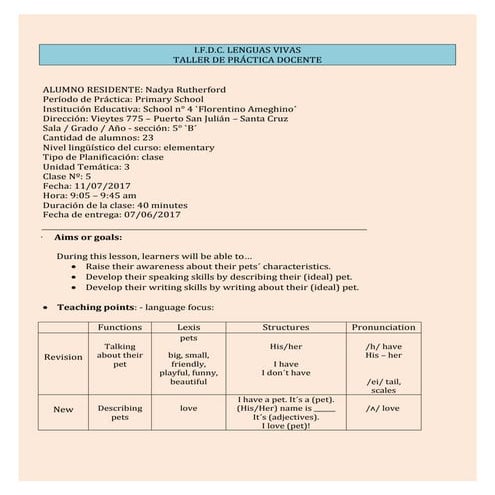 Lesson 5 | DOC | Homework and Study | Education
