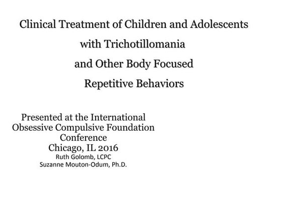 All about trichotillomania | PPT