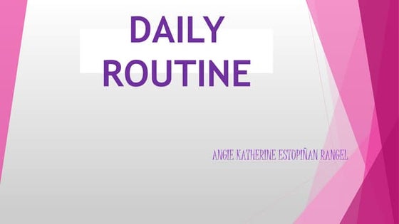 DAILY ROUTINES | PPTX