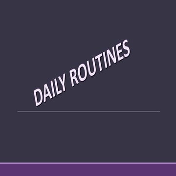 DAILY ROUTINES | PPTX