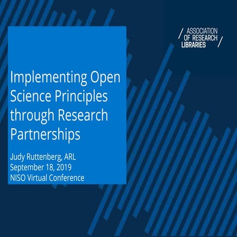 Ruttenberg "Implementing Open Science Principles through Research ...