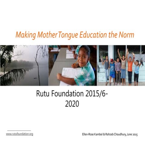 A Roadmap for Mother Tongue Education | PPT