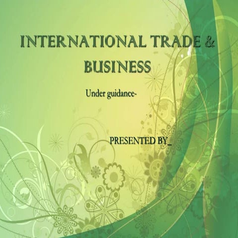 international business trade | PPTX