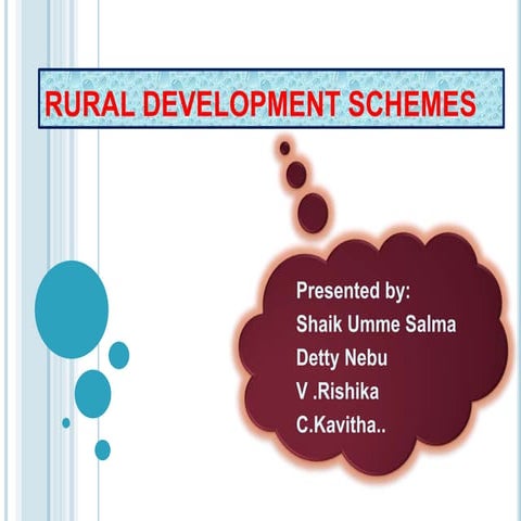 RURAL DEVELOPMENT SCHEMES | PPTX