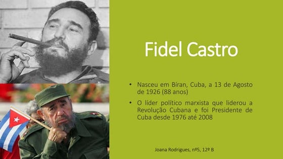 HISTORY YEAR 9 - FIDEL CASTRO | PPT