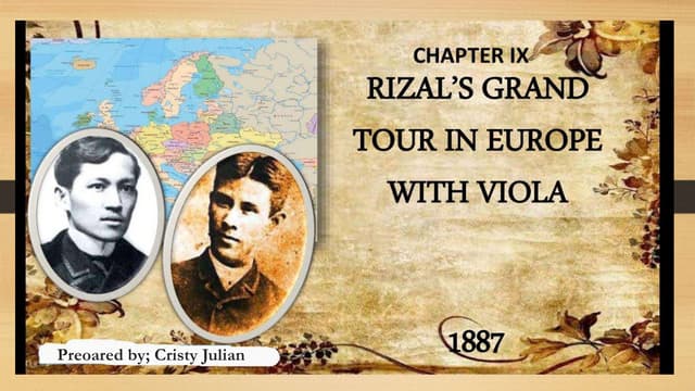 Rizal’s grand tour in europe with maximo viola | PPT