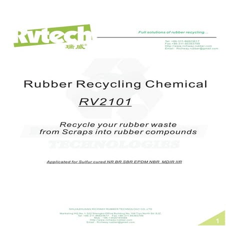 Rv2101 rubber recycling technique | PDF