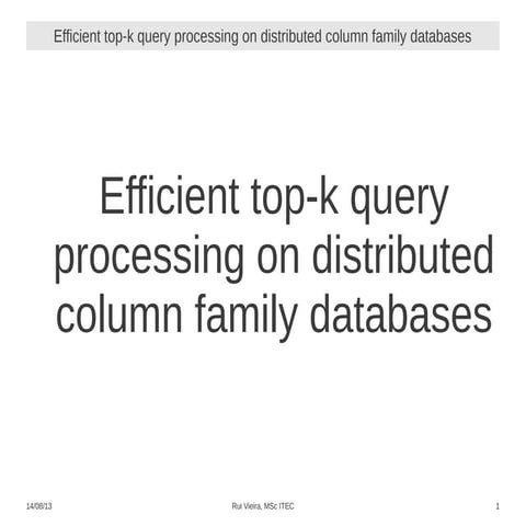 Efficient top-k queries processing in column-family distributed ...