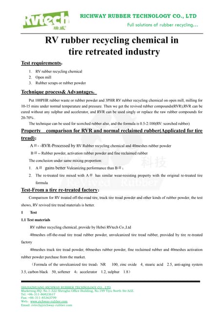 Rvtech rubber recycling technique-Extruder process | PPT
