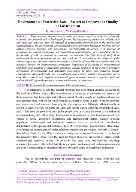 Environment and sustainable development | PPTX