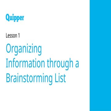 RW 11_12_Unit 2_Lesson 1_Organizing Information Through a Brainstorming ...