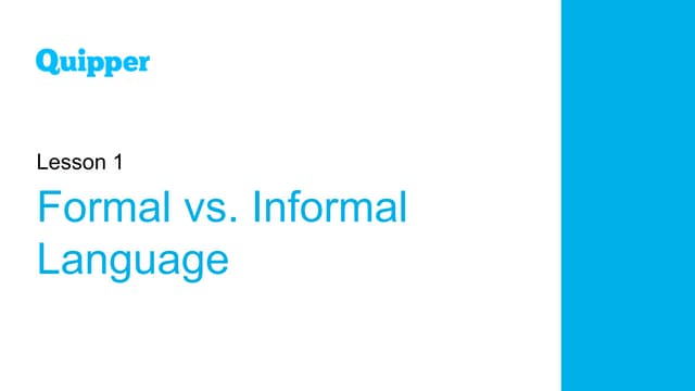 Formal vs. Informal Language | PDF
